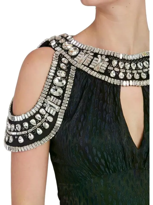 TEMPERLEY LONDON Pyramus Cold-shoulder Midi Dress - Black