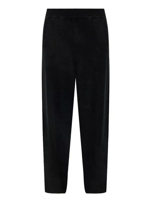 LANEUS Elasticated-waistband Trousers - Black