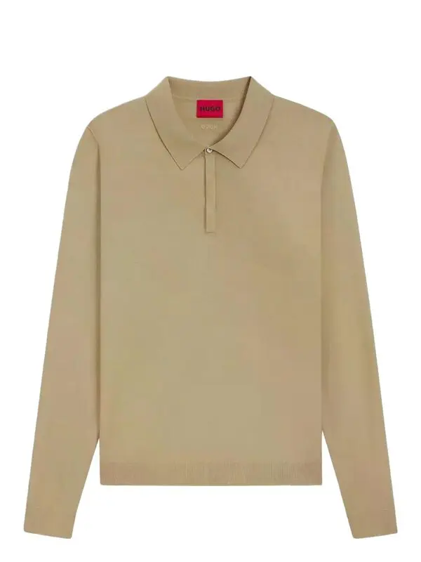 Hugo Slim-fit Knit Polo - Neutrals