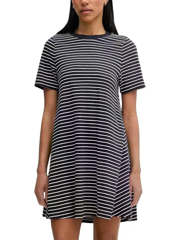 Marc O'polo Striped Short-sleeve Mini Dress - Black