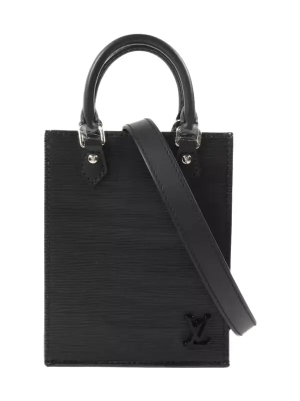 LOUIS VUITTON Petit Sac Plat Tote Bag - Black