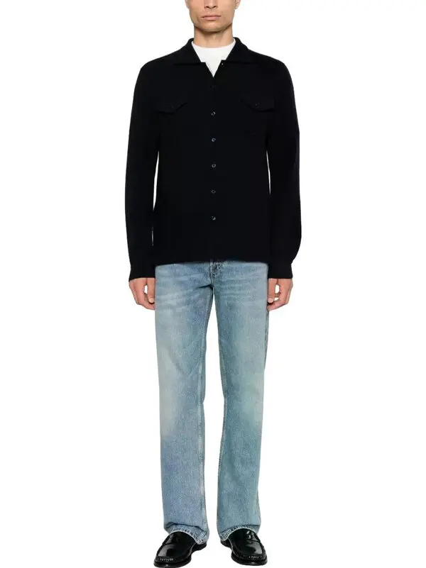 KUJTEN Julius Button-up Cardigan - Blue