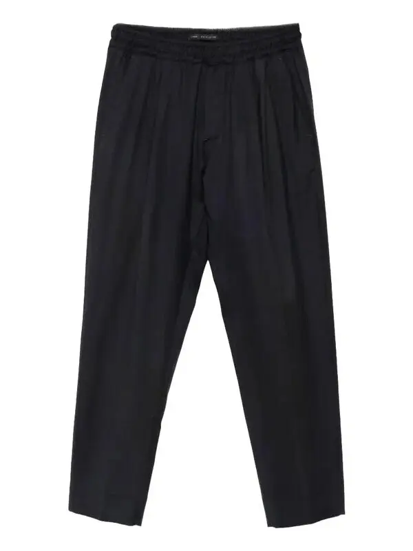 LOW BRAND Tokyo Elasticated-waistband Tailored Trousers - Blue