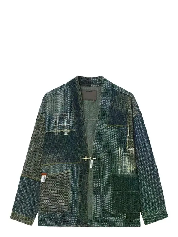 MUSIUM DIV. Patchwork Denim Jacket - Blue