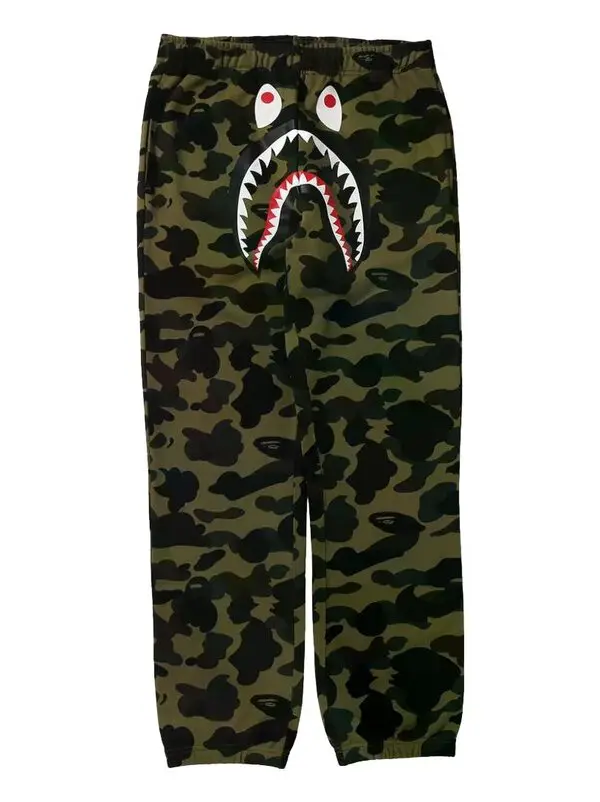 A BATHING APE Shark Camouflage-print Track Pants - Green