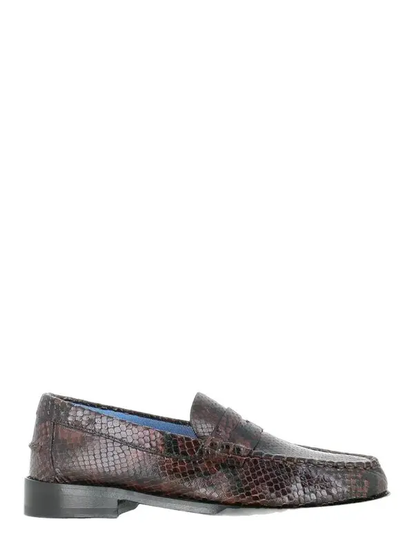 Paul Smith Snake-effect 'laida' Penny Loafers - Brown