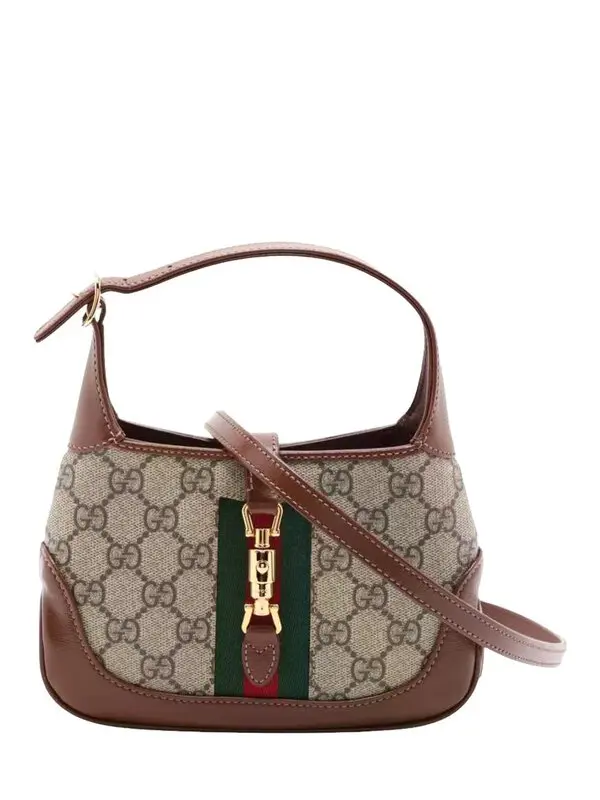 Gucci 2016-2026 Mini Gg Supreme Web Jackie 1961 Crossbody Bag - Neutrals