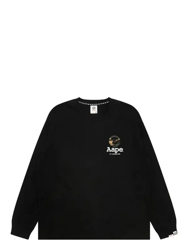 AAPE BY *A BATHING APE Camouflage-print Logo-print Sweater - Black