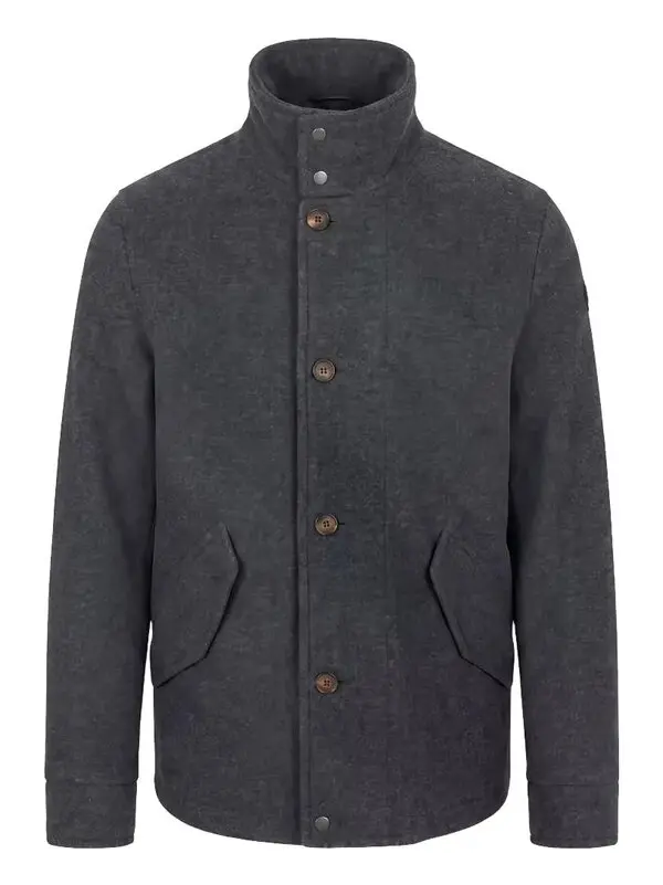 Moncler Button-up High-neck Jacket - Grey