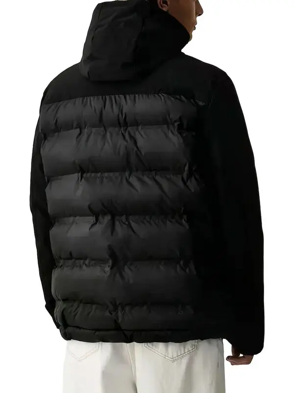 Karl Lagerfeld Quilted Zip-up Hooded Jacket - Black