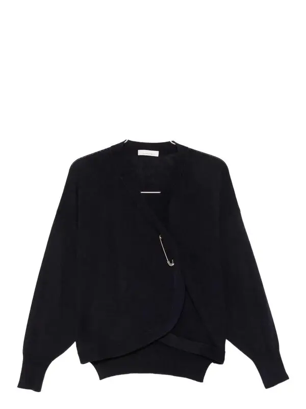 Liviana Conti Safety-pin-fastening Cardigan - Blue