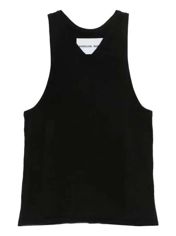 EMERSON RENALDI Sleeveless V-neck T-shirt - Neutrals