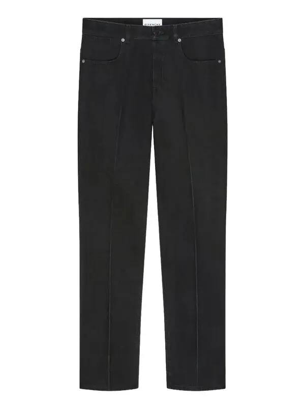 Givenchy Straight Fit Jeans With Crease Effect - Black