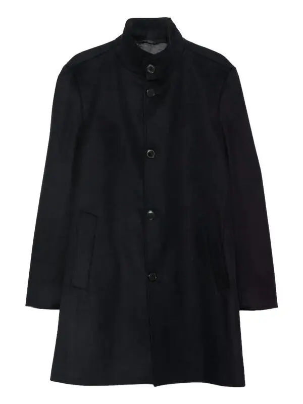 BOSS Hyde Single-breasted Coat - Blue