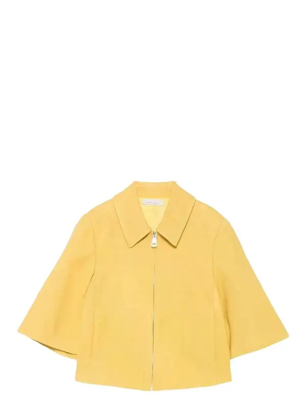 Liviana Conti Zip-up Flared-sleeve Jacket - Yellow