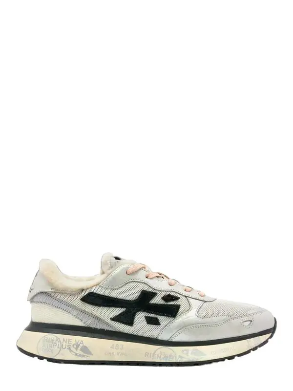 Premiata Lauryn Shearling-trim Sneakers - Grey
