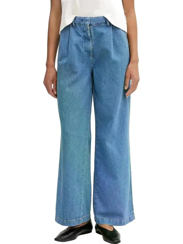 Marc O'polo Pleated Wide-leg Jeans - Blue