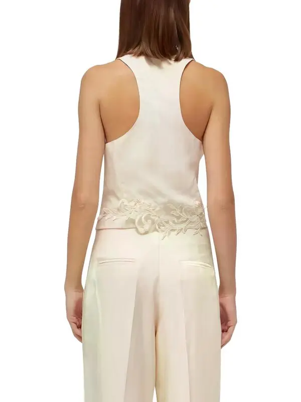 BLUGIRL Lace-trimmed Waistcoat - Neutrals