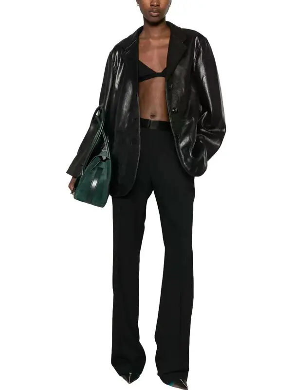 TOM FORD Grain De Poudre-texture Tailored Trousers - Black