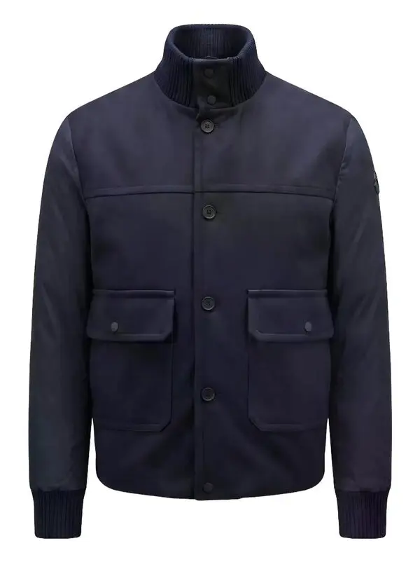 Moncler Quilted Panelled Jacket - Blue