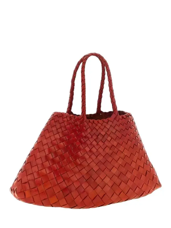 Dragon Diffusion Small Santa Croce Woven Tote Bag - Red