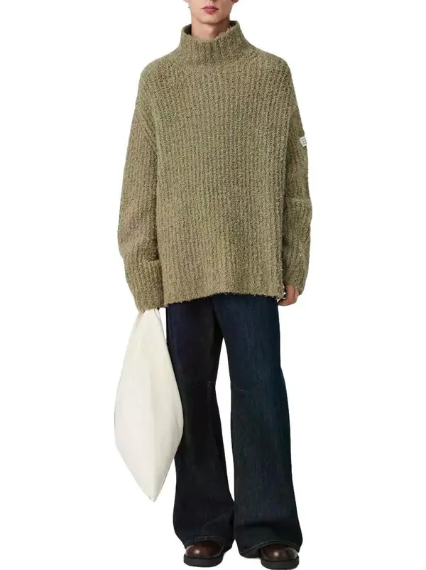 MAISON MARGIELA Bouclé-knit Turtleneck Sweater - Green