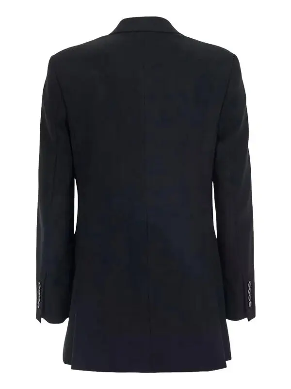 Max Mara Mosso Double-breasted Contrast-stitch Blazer - Black