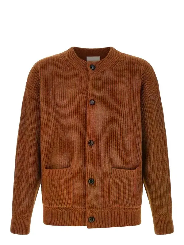 MARANT Mael Ribbed-knit Cardigan - Brown