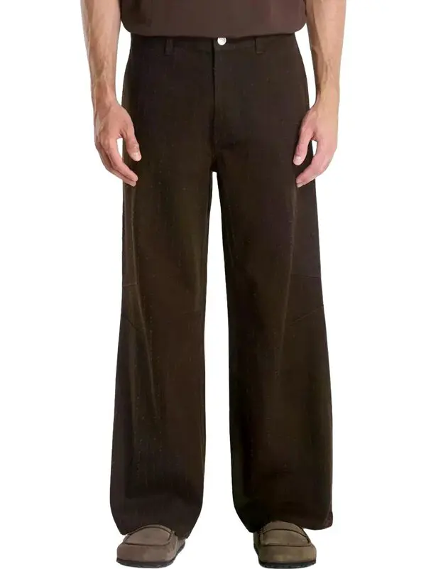 SAMSOE SAMSOE Distressed Loose-fit Trousers - Brown