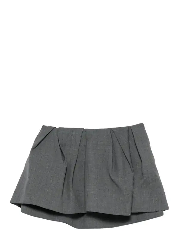SHUSHU/TONG Pleated Mini Skirt - Grey