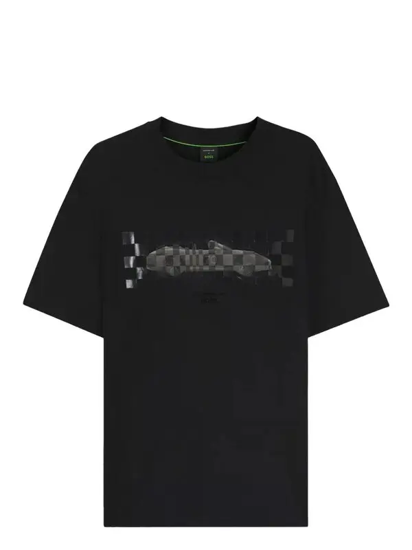 BOSS X Porsche T-shirt With Glossy Artwork - Black
