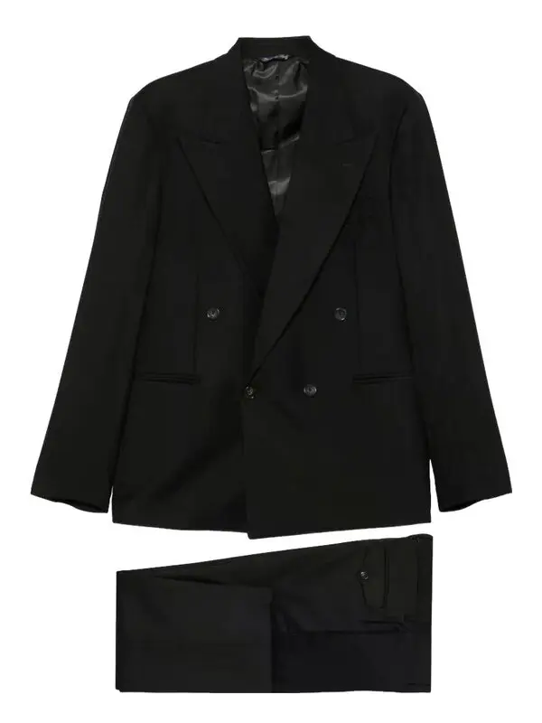 EPOCA Maestrale Double-breasted Suit - Black