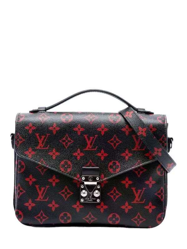 LOUIS VUITTON 2016 Monogram Infrarouge Pochette Metis Satchel - Black