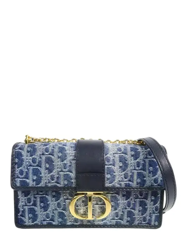Dior 30 Montaigne East West Chain Shoulder Bag - Blue