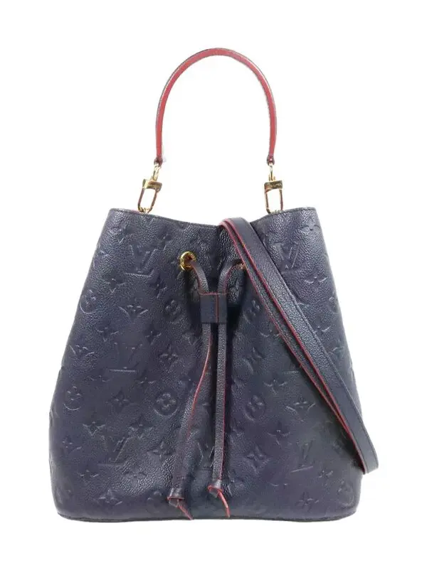 LOUIS VUITTON Mm Néonoé Monogram Empreinte Tote Bag - Blue