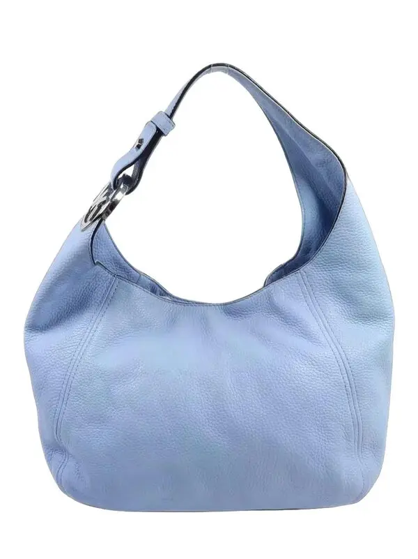 Michael Kors Logo-buckle Leather Shoulder Bag - Blue