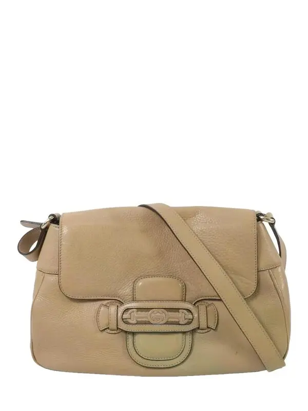 Gucci Gg Horsebit Shoulder Bag - Neutrals