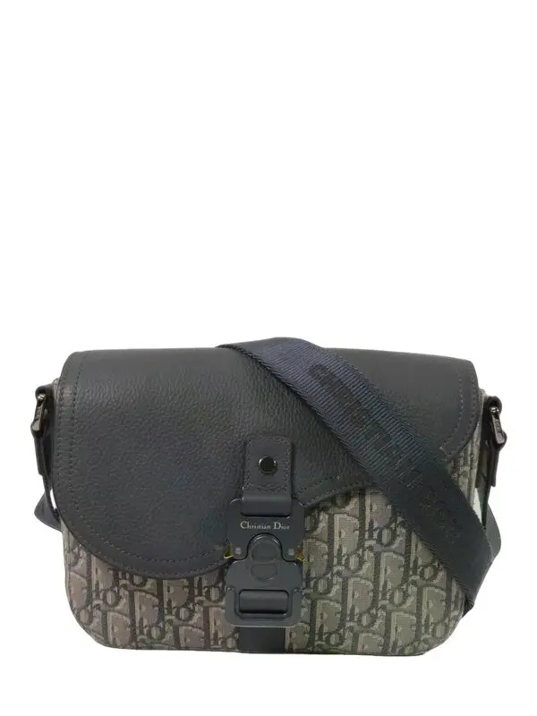 Dior Oblique Saddle Crossbody Bag - Grey