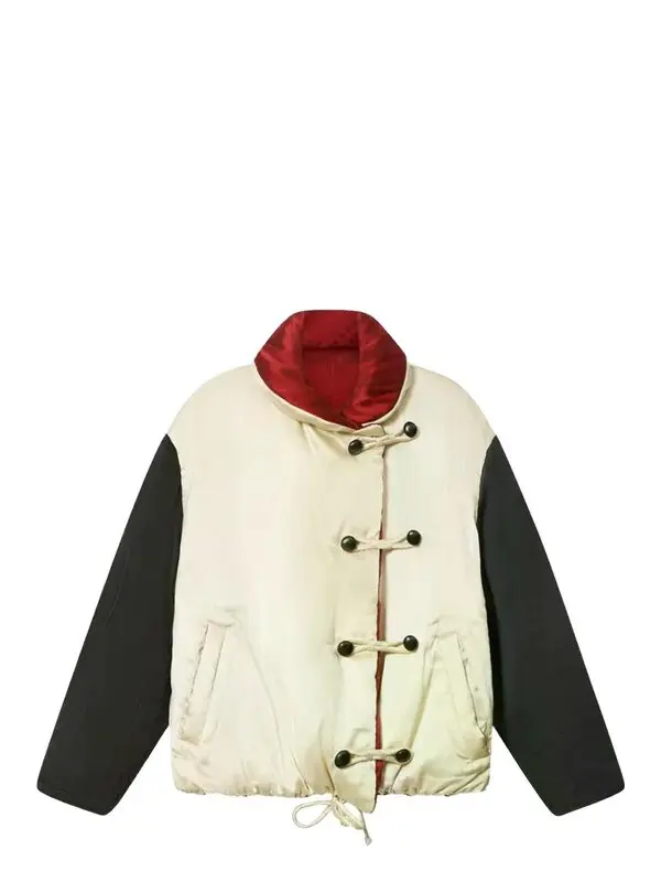 Isabel Marant Étoile Bleza Silk Satin Puffer Jacket - Neutrals