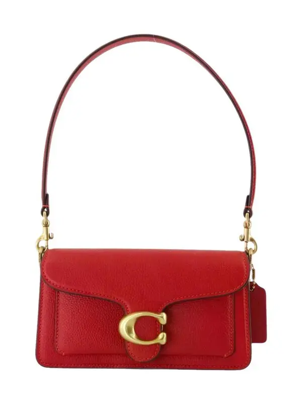 COACH Tabby 20 Pebbled Leather Shoulder Bag - Red