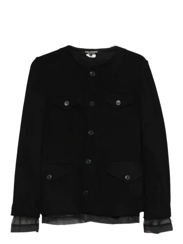 Comme Des Garçons 2000s Layered Button-up Jacket - Black