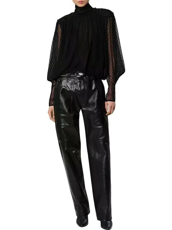 Isabel Marant Étoile Valka Leather Pants - Black