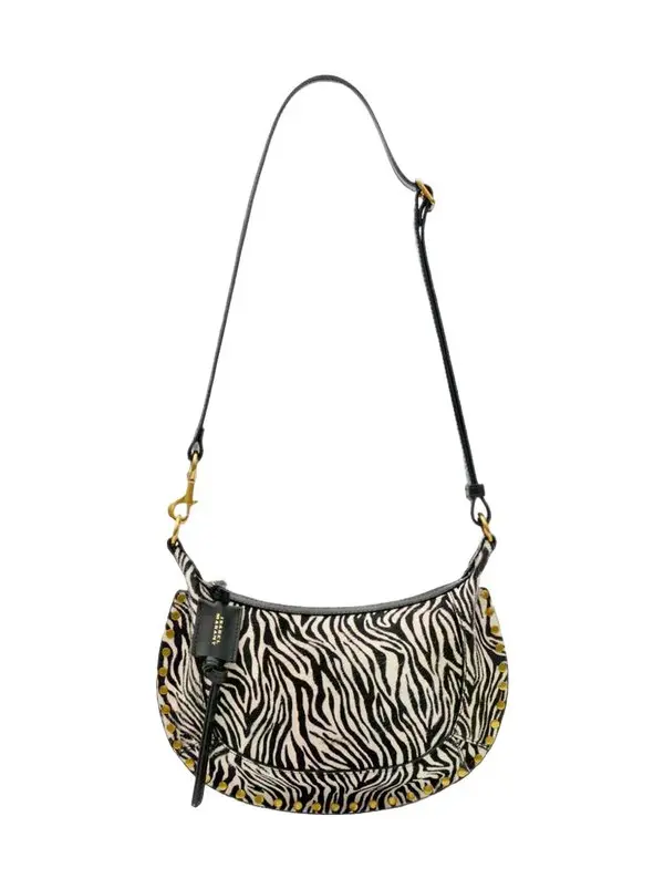 Isabel Marant Étoile Oskan Moon Zebra-pattern Shoulder Bag - Neutrals