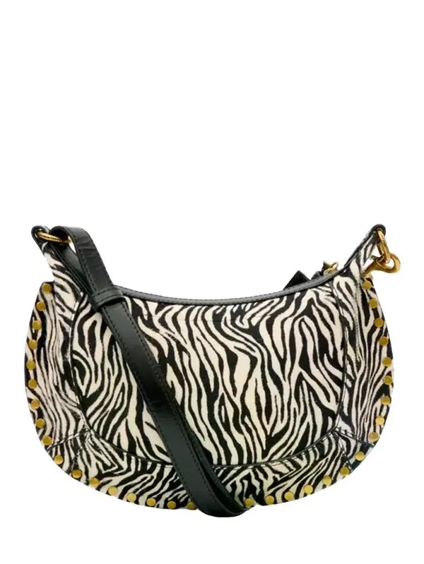 Isabel Marant Étoile Oskan Moon Zebra-pattern Shoulder Bag - Neutrals