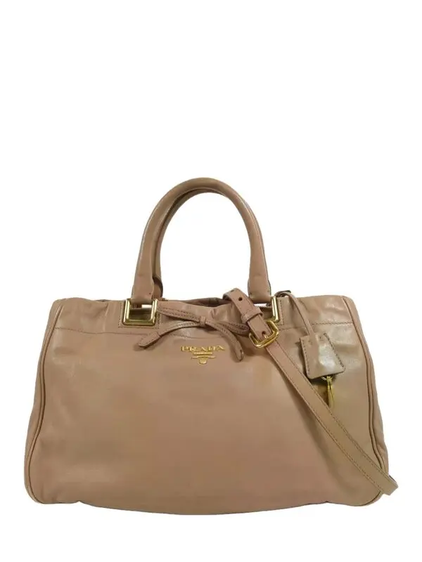 Prada 2way Leather Shoulder Bag - Neutrals