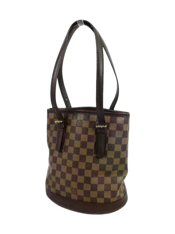 LOUIS VUITTON Marais Damier Ebene Bucket Bag - Brown