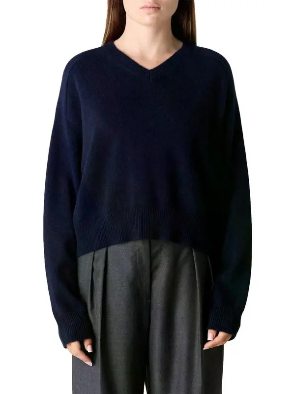 Loulou De Saison Anzor V-neck Sweater - Blue