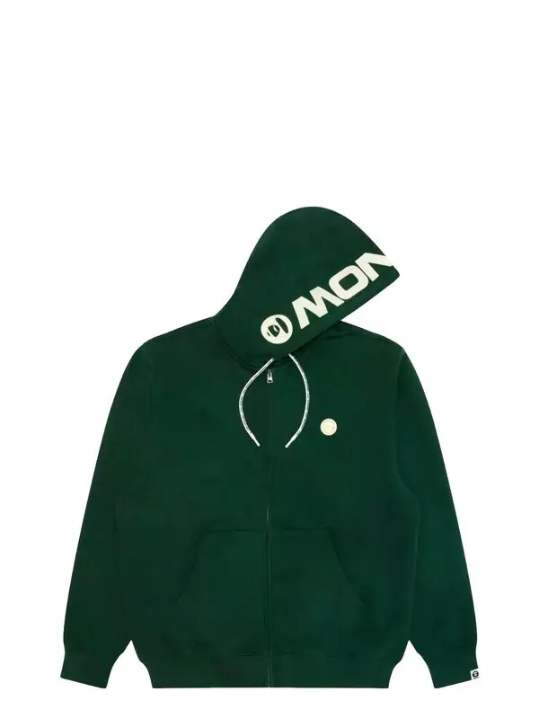 AAPE BY *A BATHING APE Aapenow Moonface Logo-print Zip-up Hoodie - Green