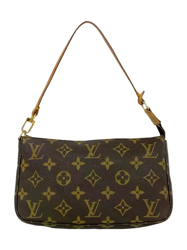 LOUIS VUITTON 1998 Monogram Pochette Accessoires Shoulder Bag - Brown
