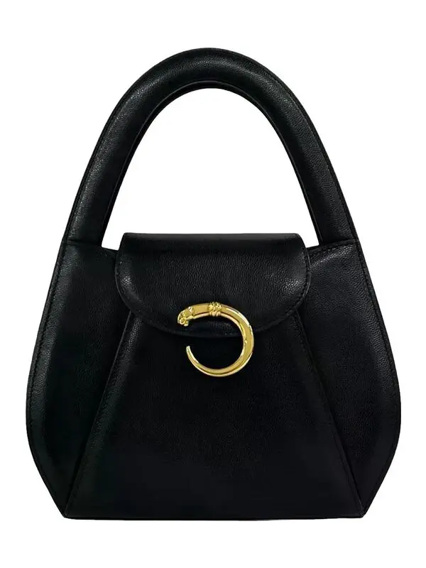 Cartier 20th Century Leather Panthere Handbag - Black